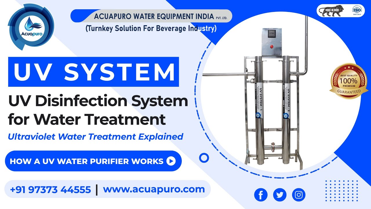 UV Water Purifier System/ UV System for Water Treatment Plant / UV ...