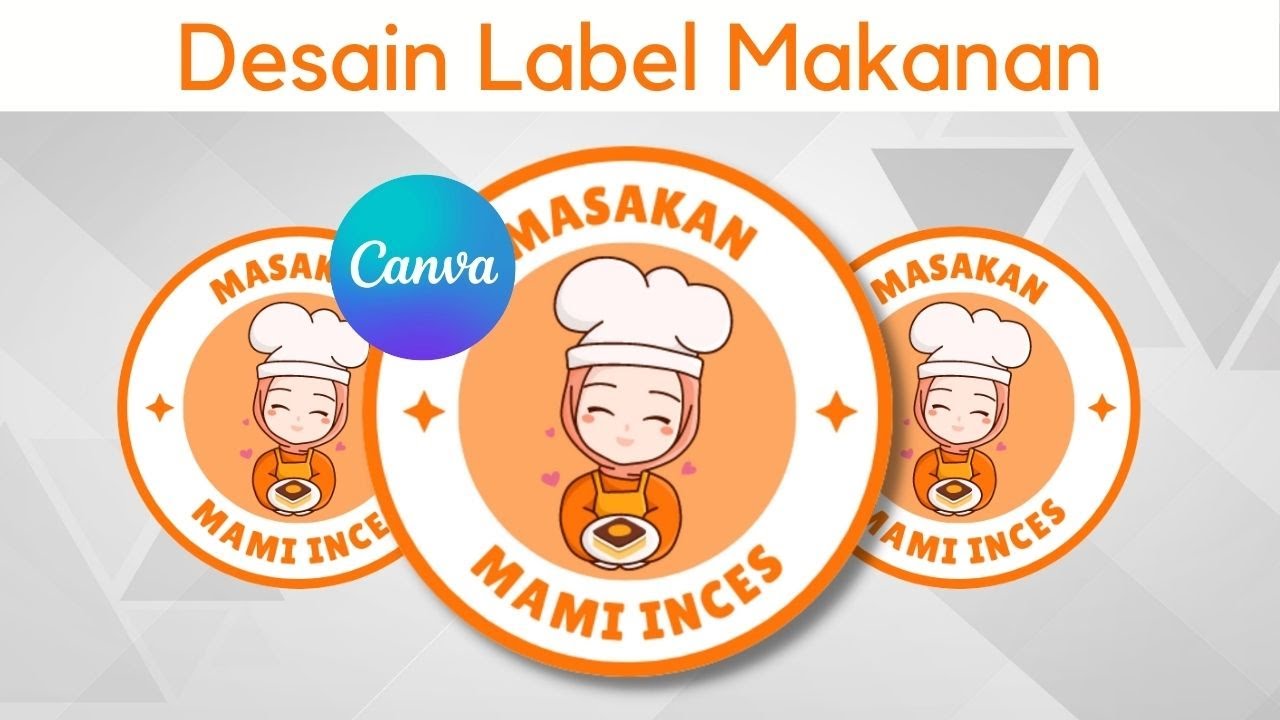 Cara membuat desain label makanan di canva - Desain 1 | tutorial canva ...