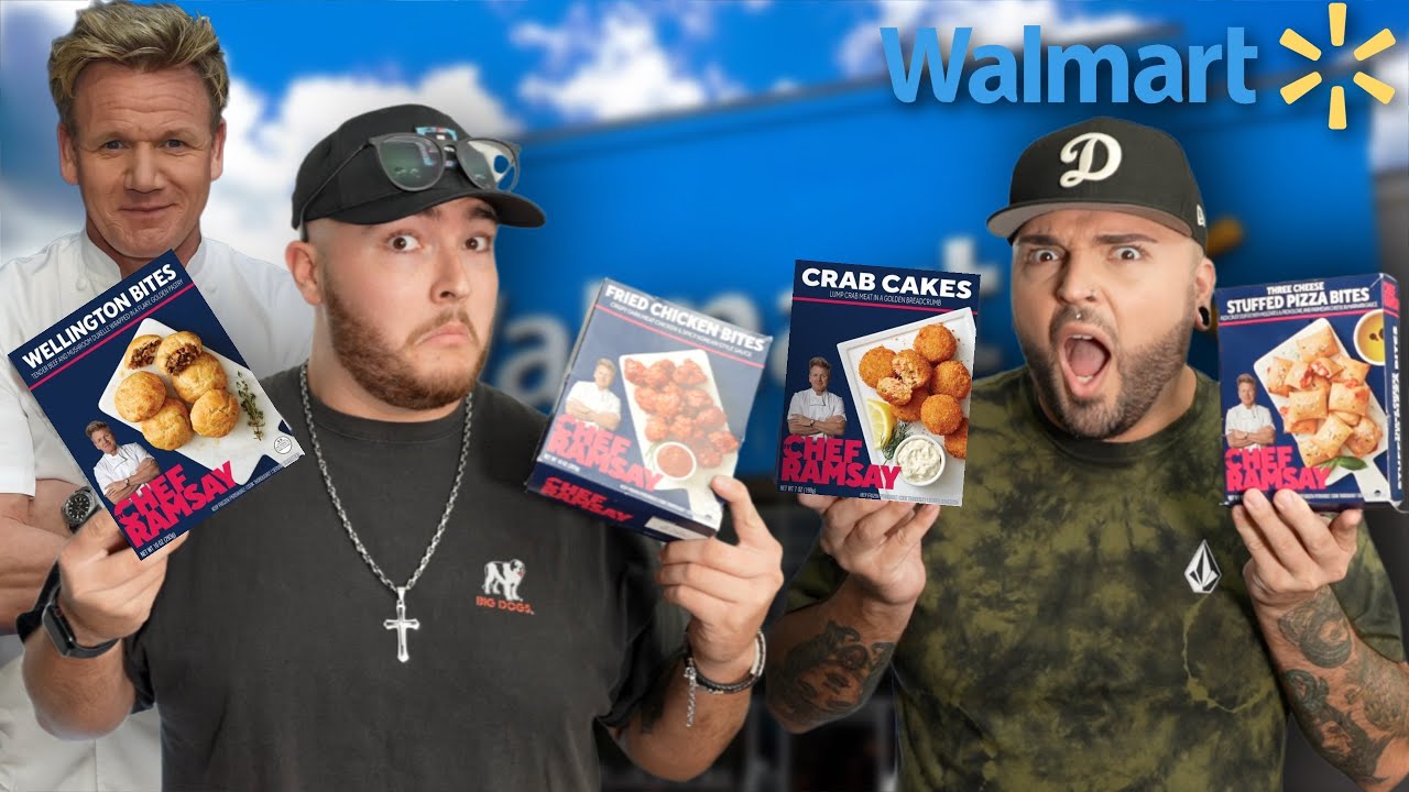 Eating FROZEN Gordon Ramsay Appetizers From Walmart! - YouTube