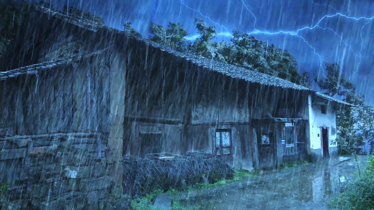 Sleep Instantly with Heavy Rain, Strong Wind, Furious Thunder, Powerful ...