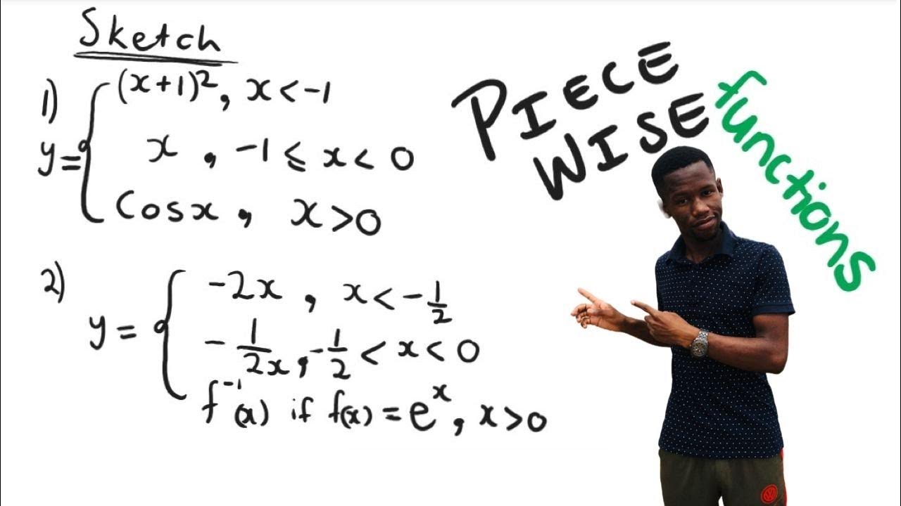 Piece Wise Functions Sketching | determining DOMAIN, and RANGE from the Sketch. - YouTube