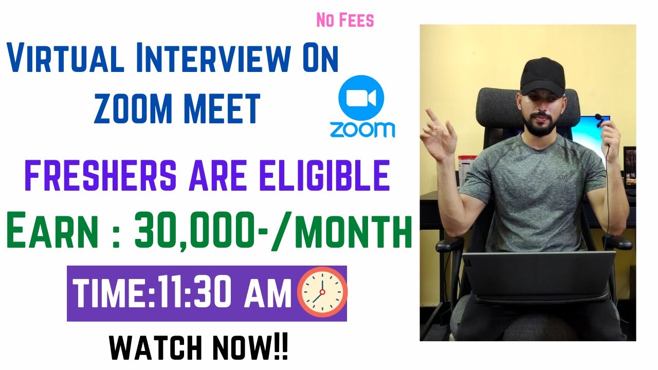 Virtual Interview On Zoom Meeting App For Freshers - YouTube