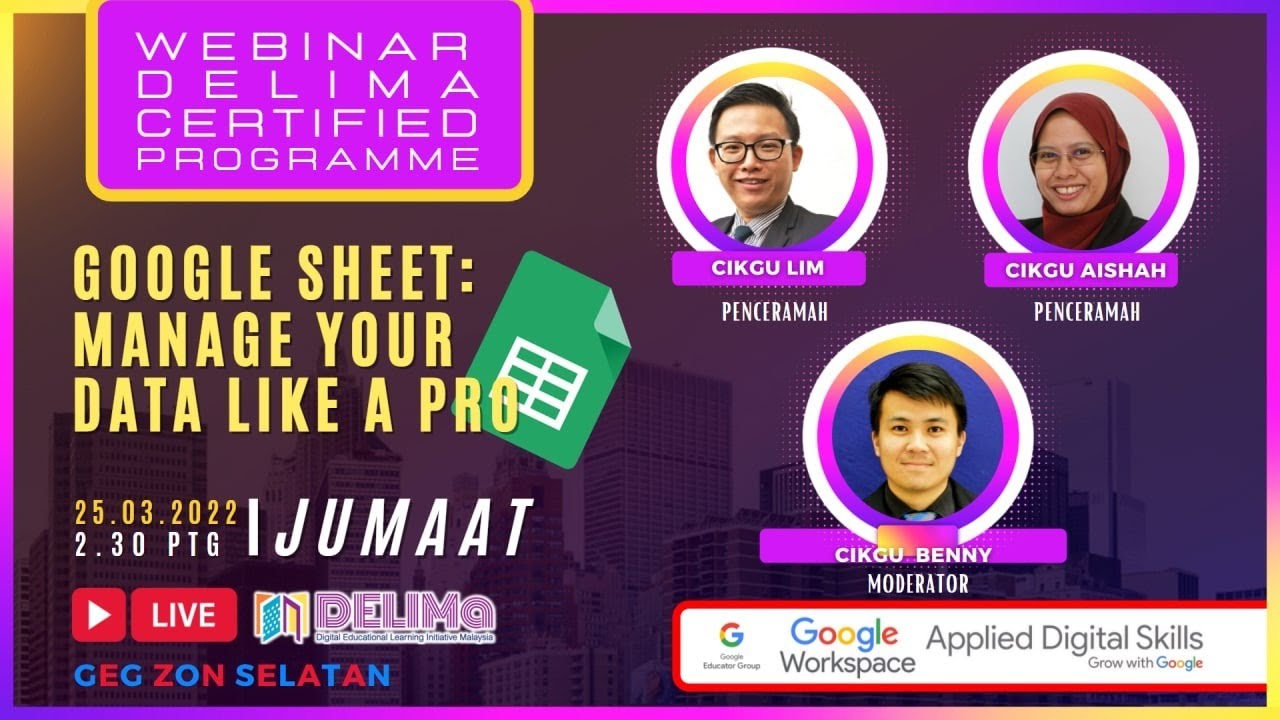 Siri Webinar DELIMa Certified Training Program 2.0: GOOGLE SHEET ...