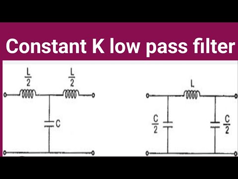 Constant K low pass filter || Derivation || design of low pass filter || Network analysis ...