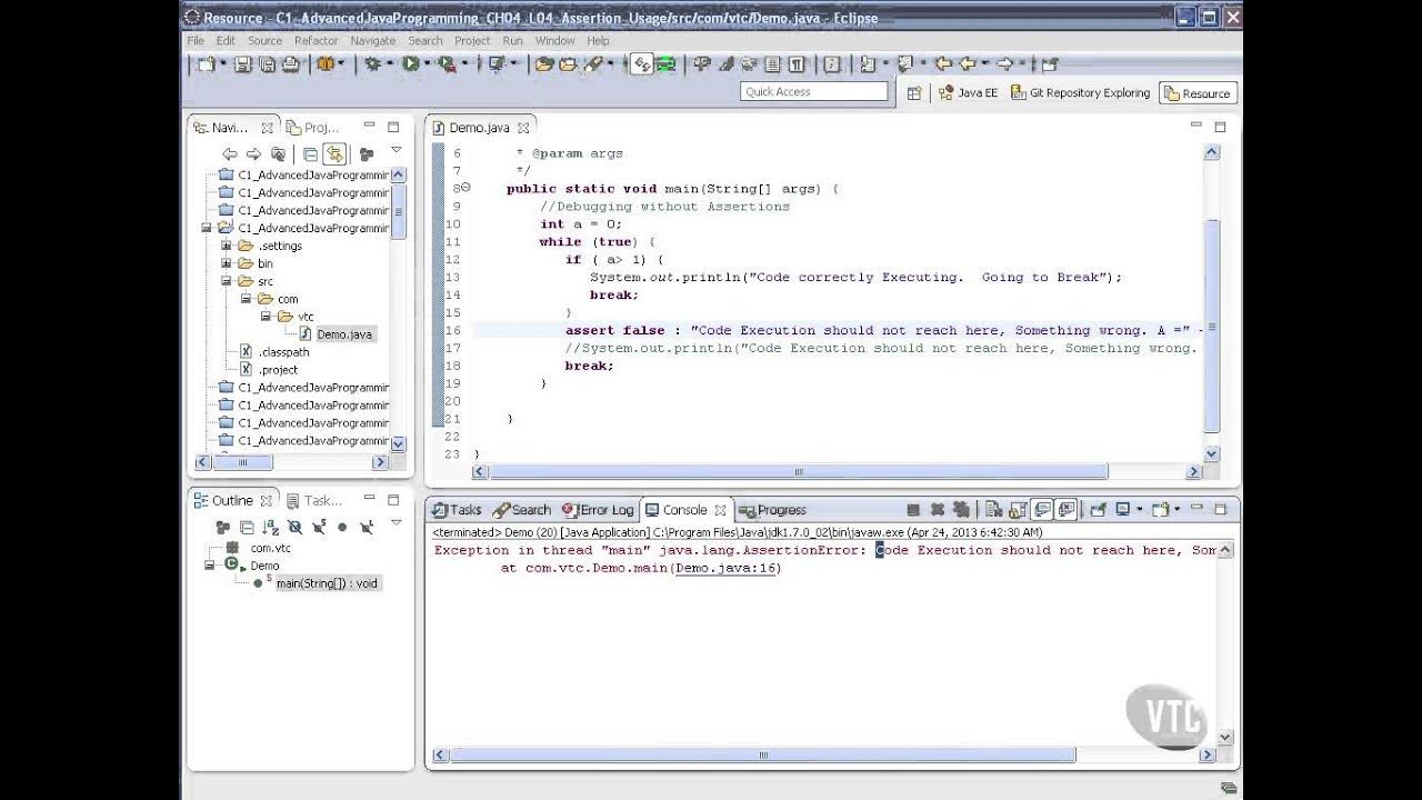 Advanced Java tutorial - Assertion Usage - YouTube