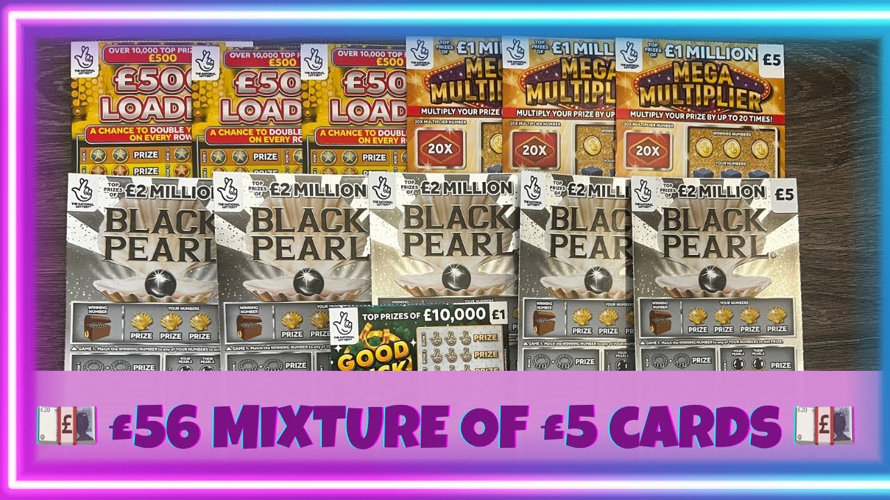 💷 £56 IN PLAY WITH A MIXTURE OF £5 SCRATCH CARDS FROM THE NATIONAL ...