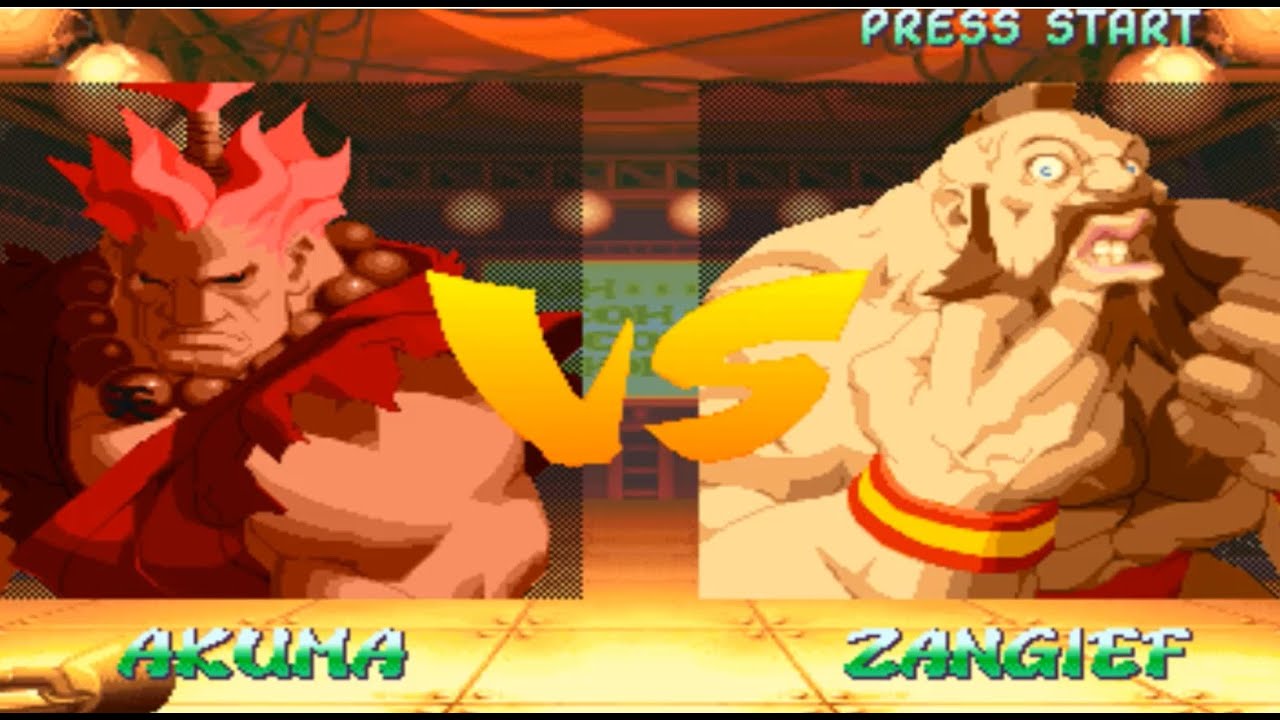 Akuma Vs Zangief Street Fighter Alpha 2 Street Fighter Lover - YouTube