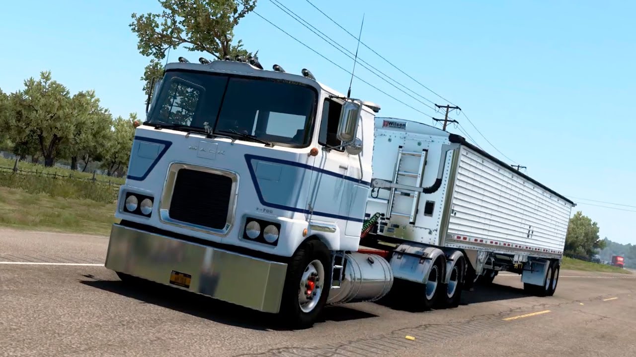 KSW Mack F700 hauling grain in Texas (Jon Ruda trailer pack) #382 | ATS ...