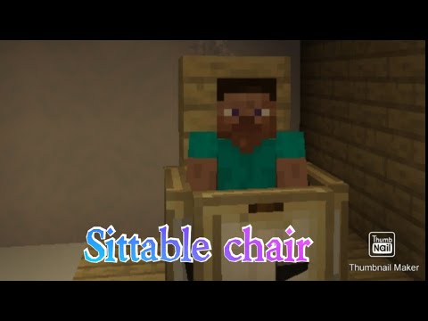 How to make a sittable chair in minecraft - YouTube