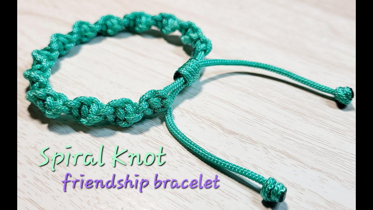 Easy Step by Step | Spiral Knot Macrame Friendship Bracelet | Tutorial ...