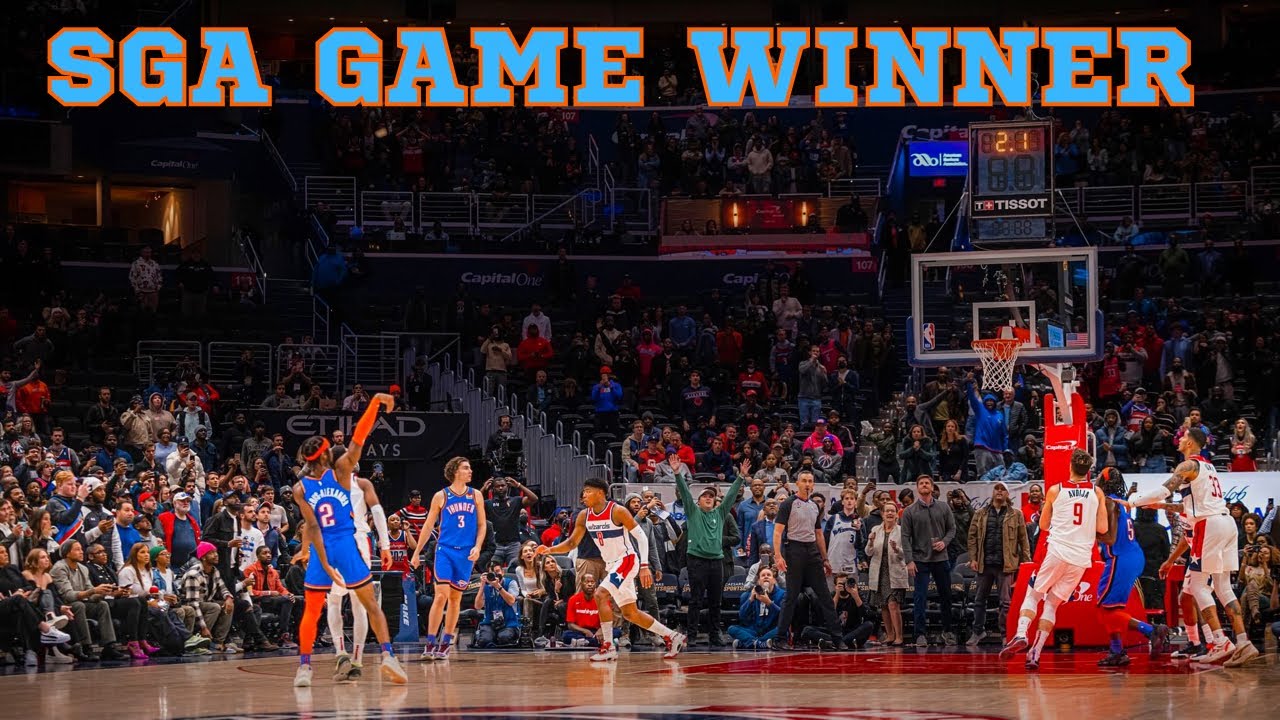 OKC Thunder WINS 121-120 Vs The Wizards | SGA GAME WINNER | TFDU - YouTube