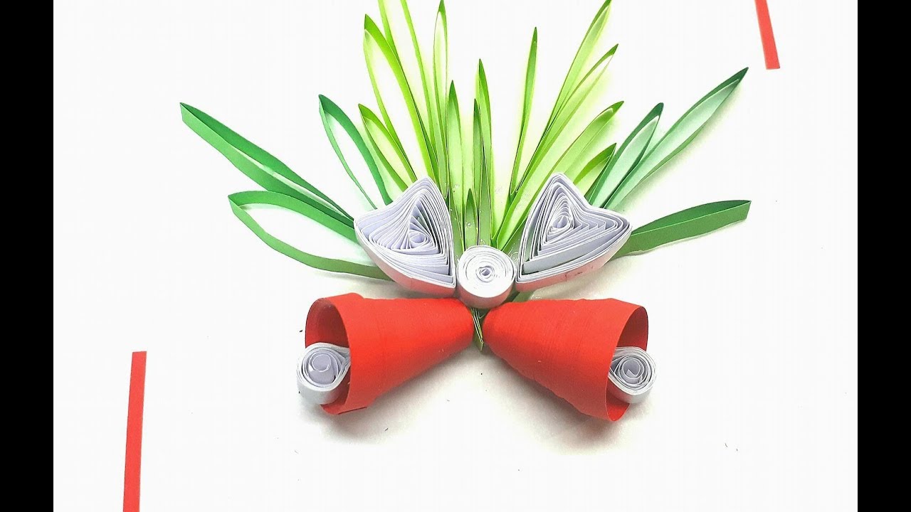 DIY. Quilled Chrismas Bells - Christmas decorations - YouTube
