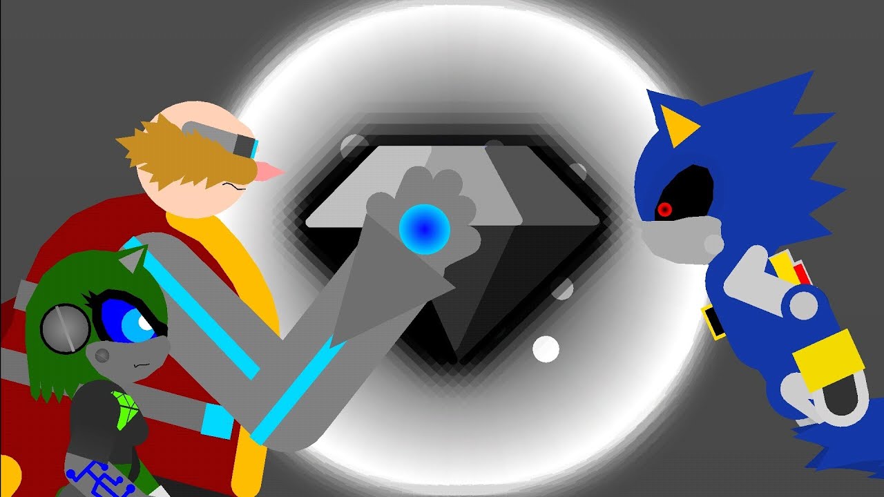 Eggman vs Metal sonic "eggman story" stick forces 3 Dark War (stick nodes pro) - YouTube