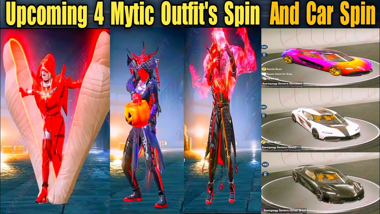 Pubg Mobile 4 Mytic Outfits Spin | Koenigsegg Collaboration Car Spin ...