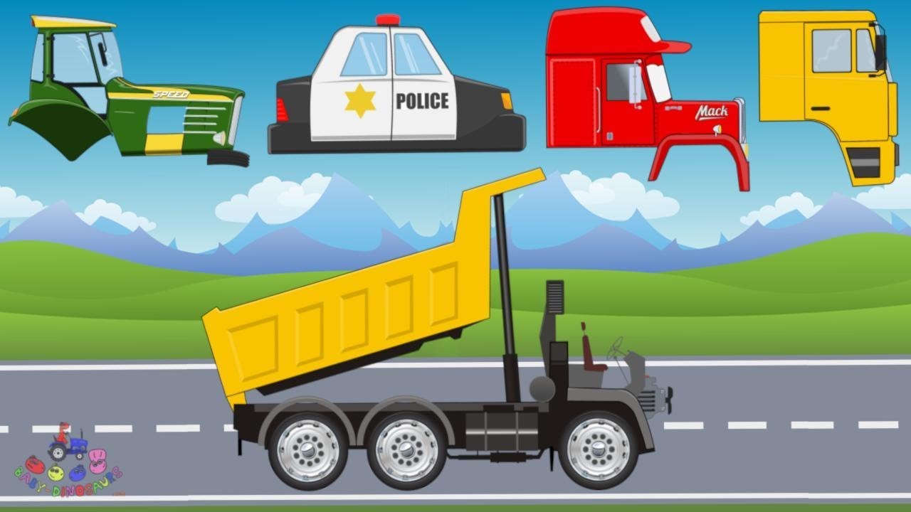 Street Vehicles | Police Car, Fire Truck, Bulldozer, Tractor ...