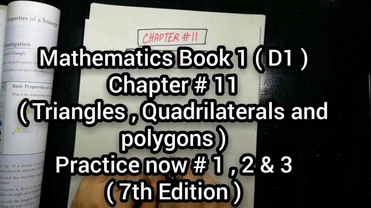 Mathematics Book 1 (D1) | New Syllabus | Chapter # 11 | Practice Now ...
