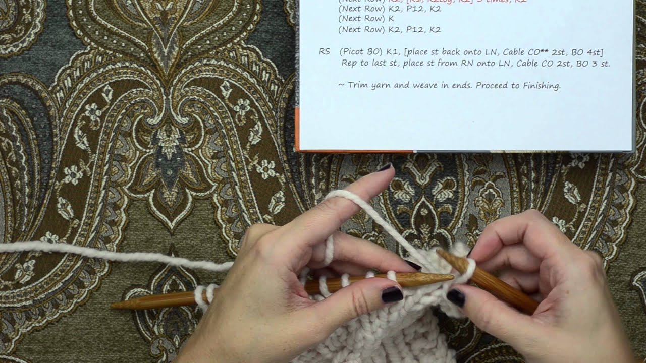 Knit Picot Edge Bind Off - YouTube