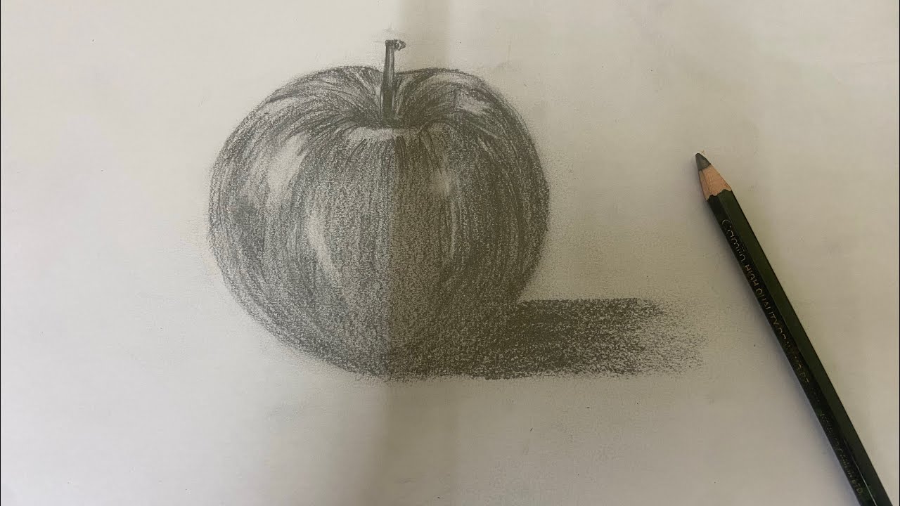 How to draw an apple using shading pencils - YouTube