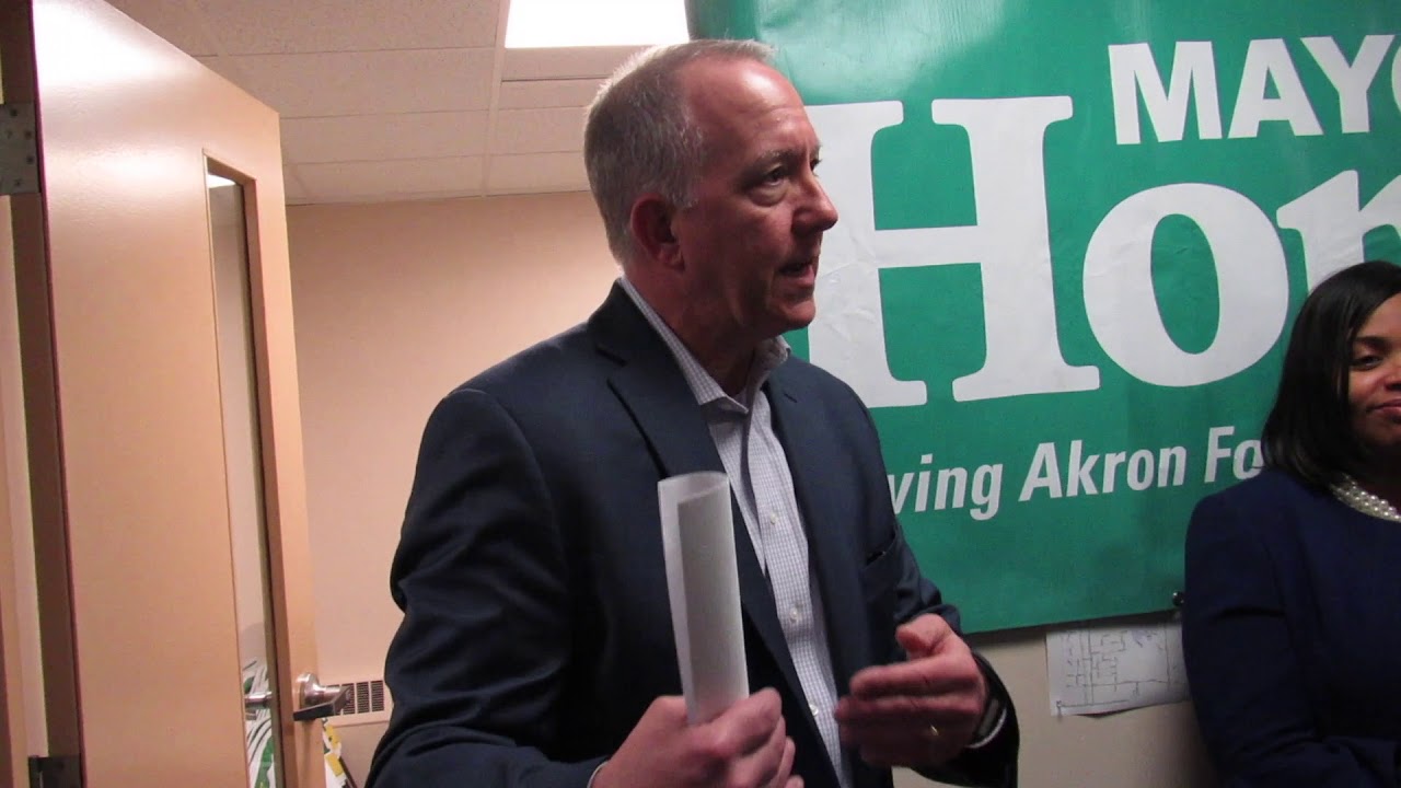 Akron Mayor Dan Horrigan launches 2019 re-election campaign - YouTube