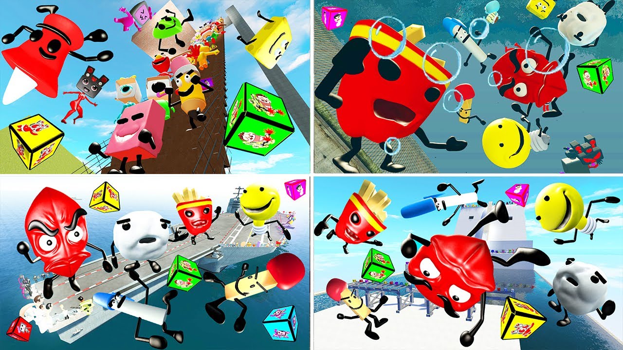 🔥 ALL NEW BFDI 3D SANIC CLONES MEMES SPARTAN KICKING CARTOON SKIBIDI ...