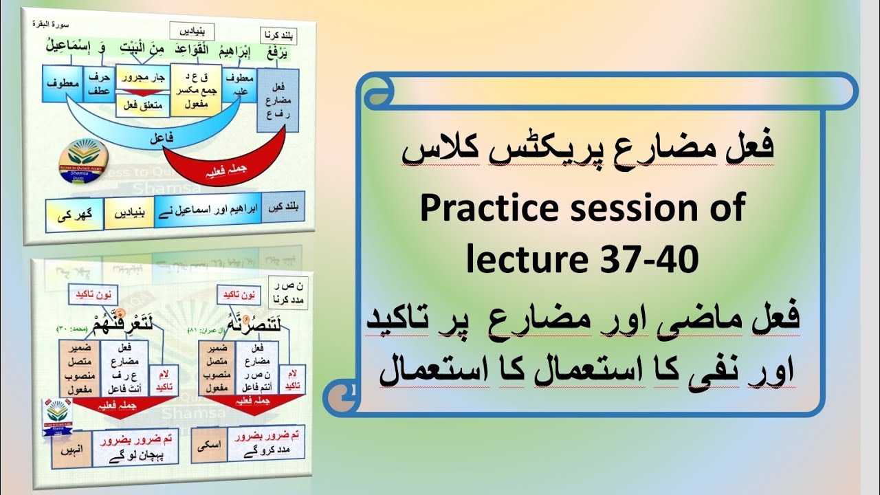 Present verb in Arabic / fael mudaray / فعل مضارع / نون تاکید ثقیلہ ...