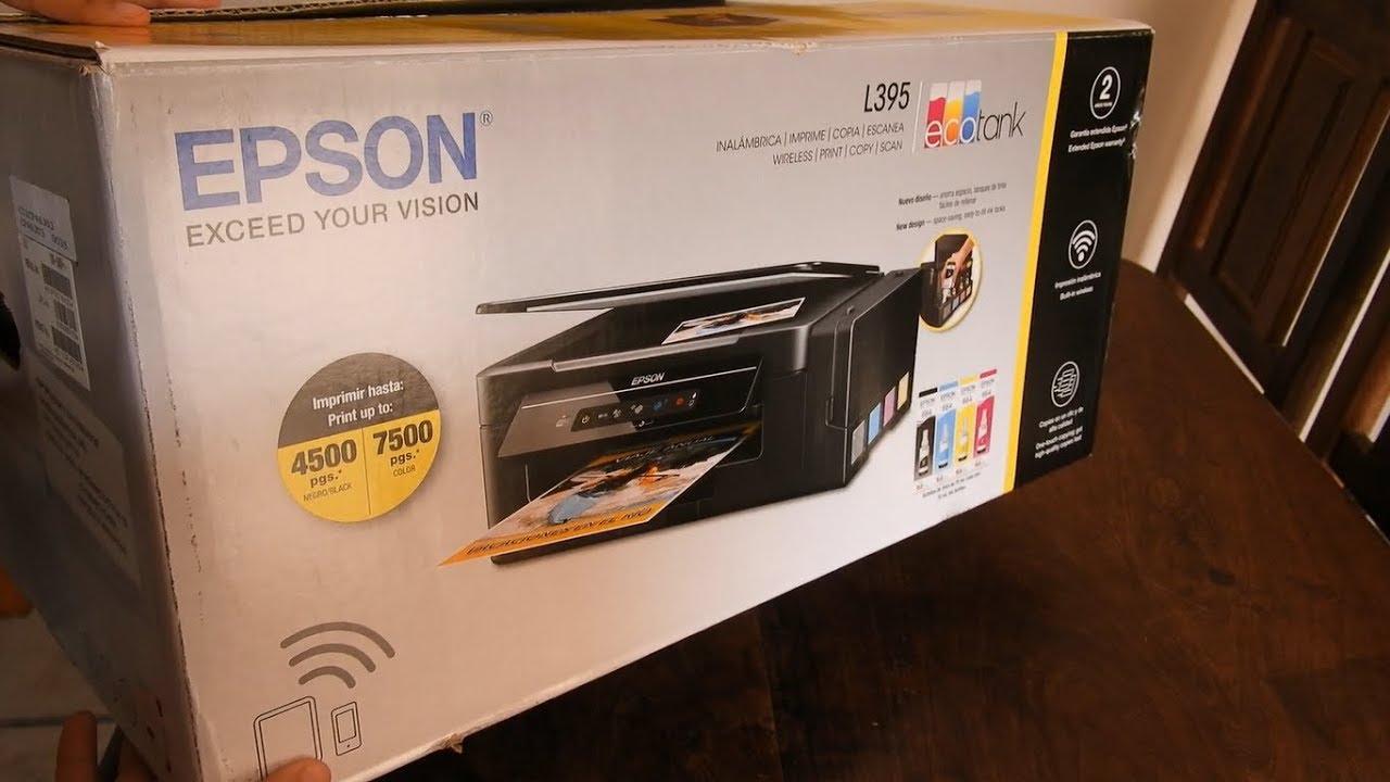 Unboxing Impresora Epson EcoTank L395 Español - YouTube