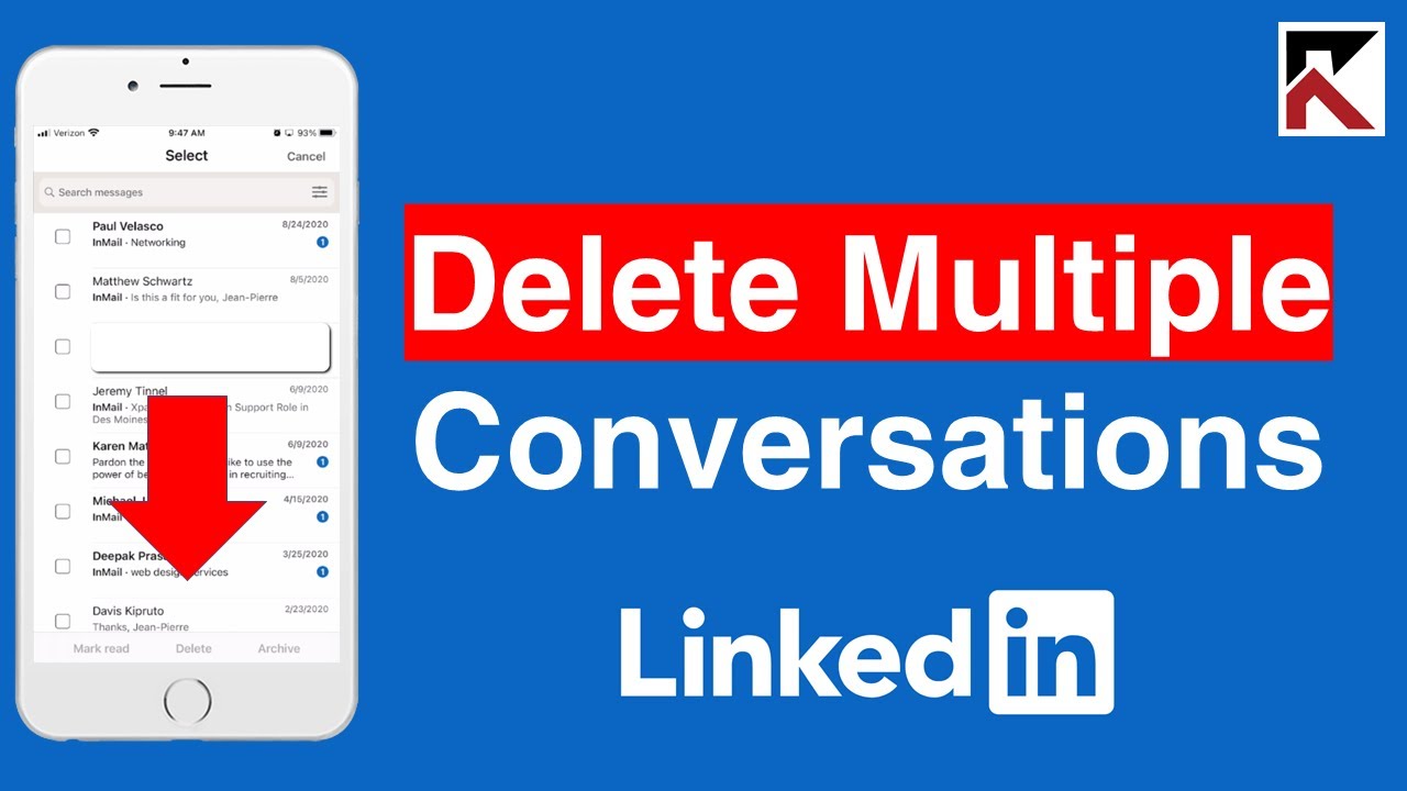 How To Delete Multiple Conversations On LinkedIn App YouTube How To Delete Multiple Conversations On LinkedIn App YouTube