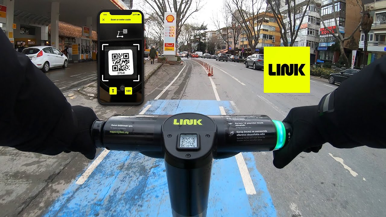 "Link" Electric Scooter To Rent - Istanbul Kadıköy Ride (Environment ...