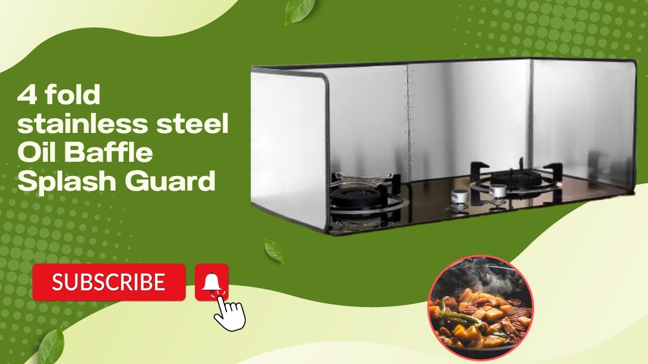 Stainless Steel Oil Baffle Splash Shield Guard for Kitchen Gas Stove ...