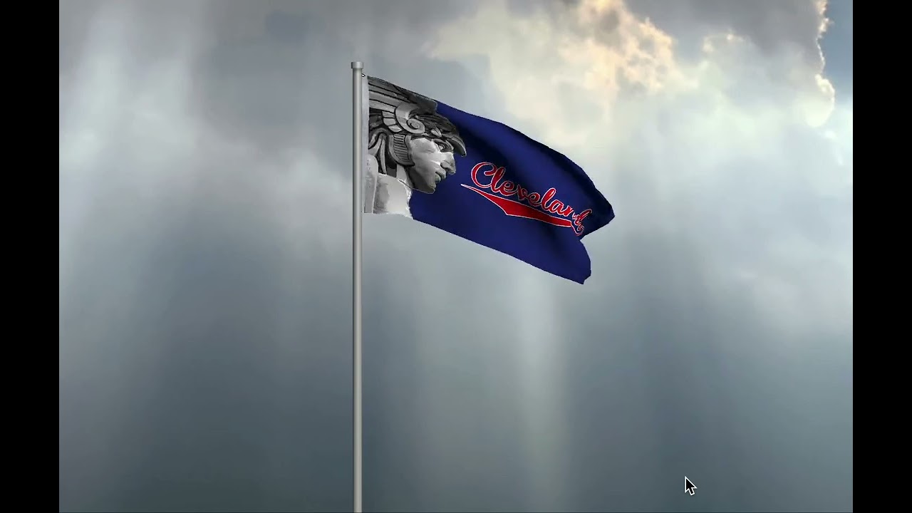 Guardians of Cleveland Flag waving in the Wind - YouTube