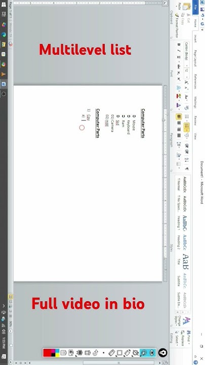 how to use multi level list in ms word #windows #mswordtricks #msword # ...