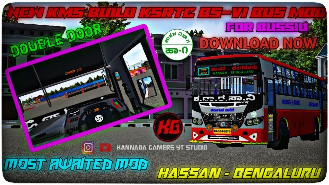 ⭕NEW KMS BUILD KSRTC BS VI BUS MOD | NEW KSRTC BUS GAME| HASSAN TO BENGALURU NEW ROUTE|™_KGYS ...