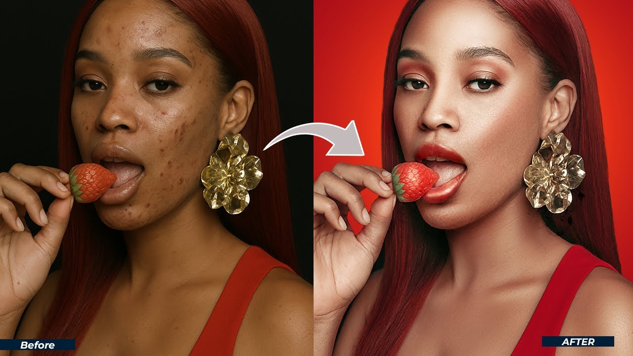 High-End Skin Retouching for Beginners | Photoshop Tutorial - YouTube