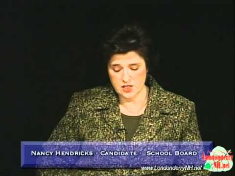 Nancy Hendricks Londonderry School Board Candidate 2011 - YouTube