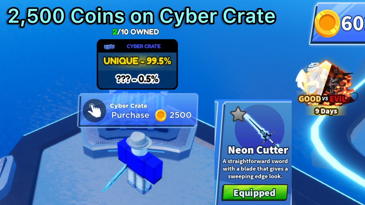 I Spent 2,500 Coins on CYBER CRATE! (Roblox Blade Ball) - YouTube