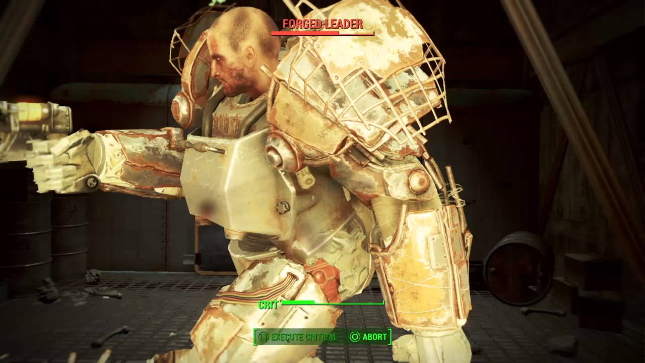 Fallout 4 - steal power armor from forge leader - YouTube