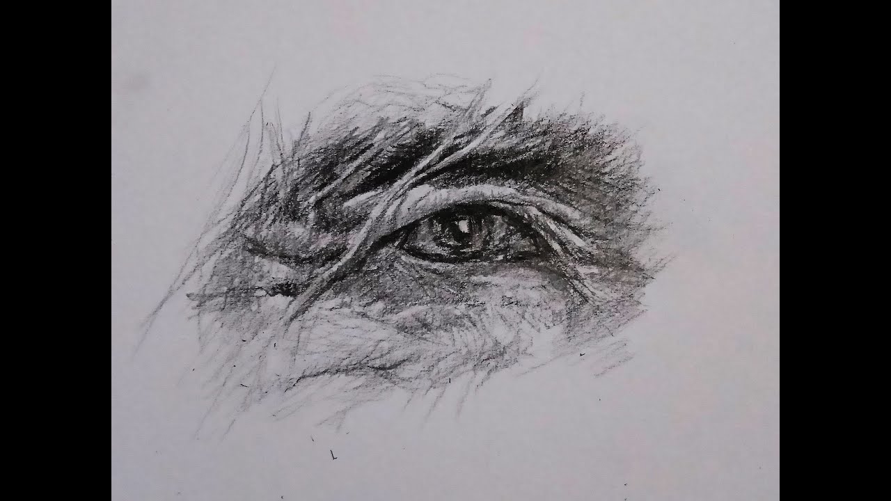 How to draw;Old woman eye(APO WHANG OD) - YouTube