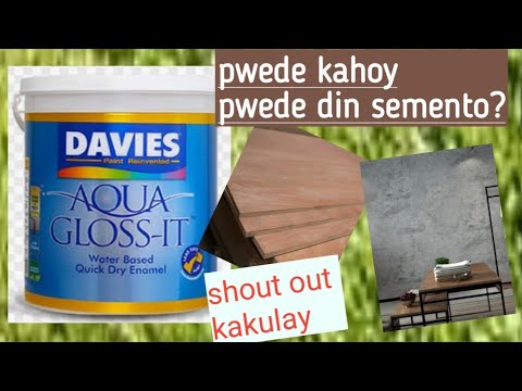 water base paint/pintura pang kahoy at semento/tips and diy.Ep120 - YouTube