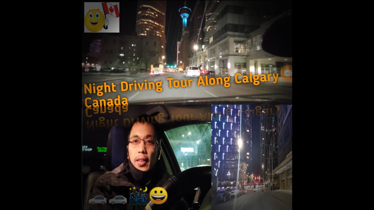 Night Driving Tour Along Calgary Alberta Canada - YouTube