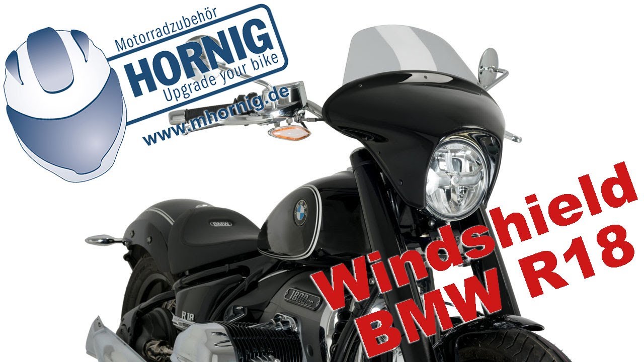 Verkleidungsscheibe Windshield Batwing BMW R18 by HORNIG - YouTube