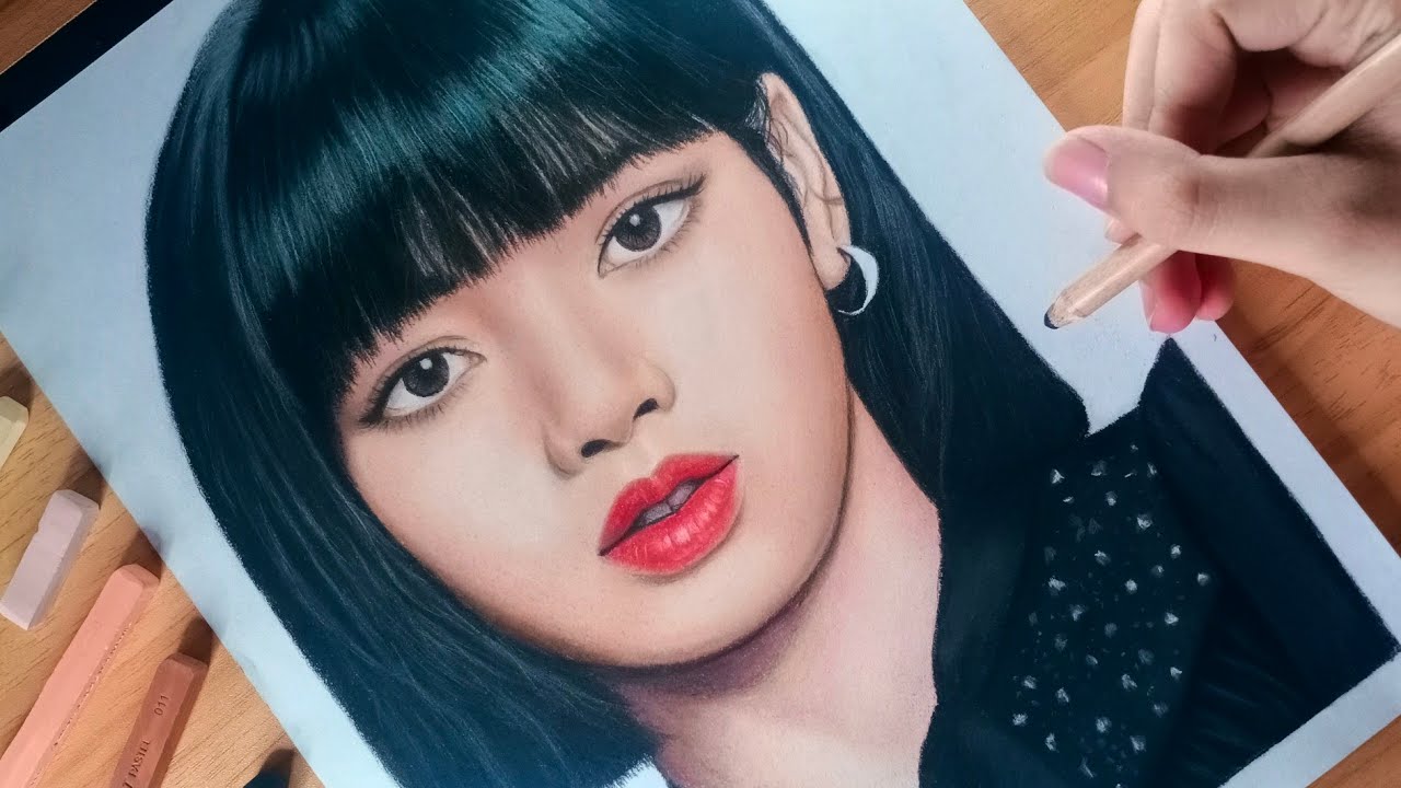 HOW TO DRAW LISA FROM "BLACKPINK" | pastel portrait| kyle's dream - YouTube