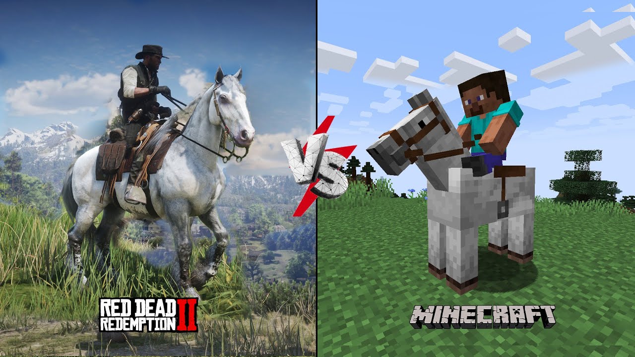 RDR2 vs Minecraft - Horse Logic Comparison - YouTube
