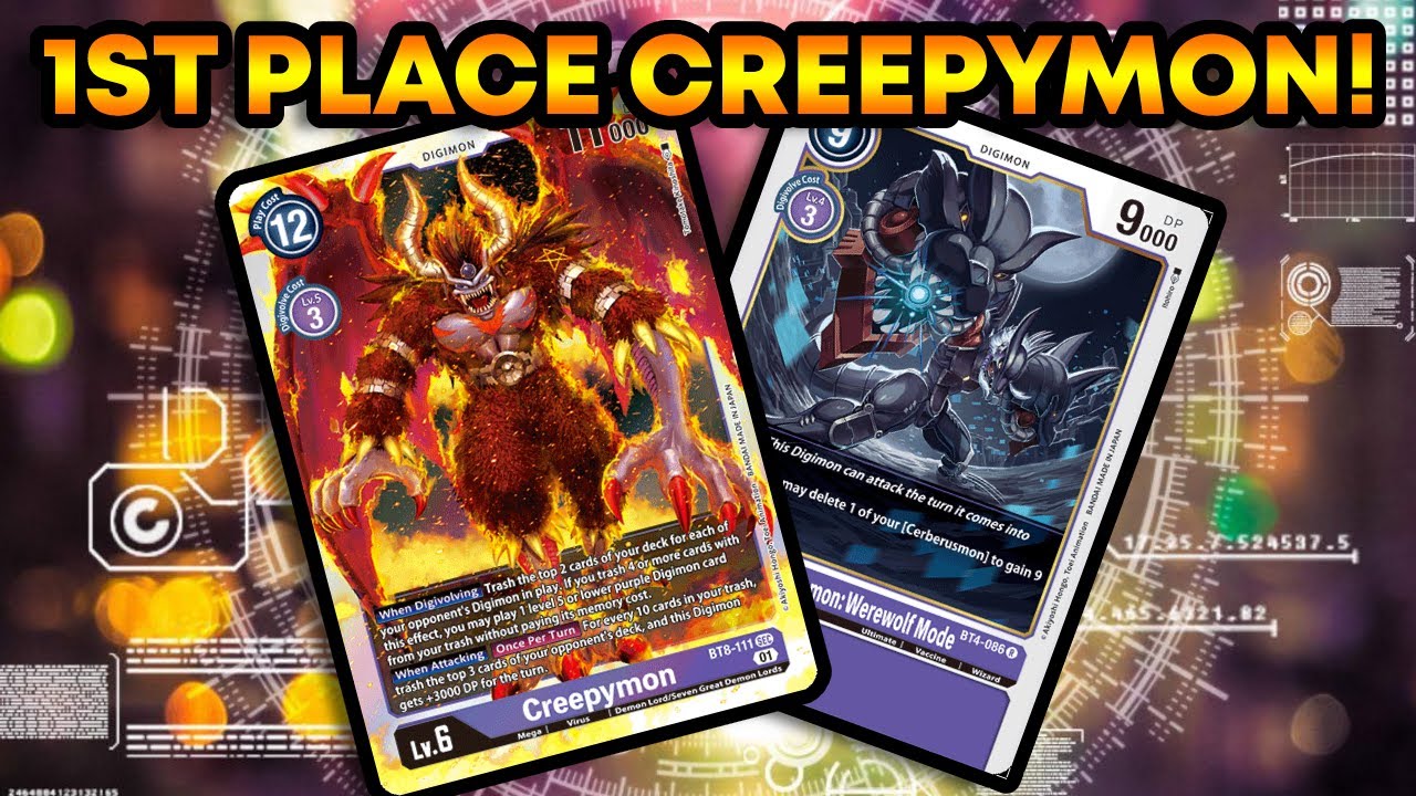 Digimon TCG: 1ST PLACE Creepymon Deck Profile (BT8 English New ...
