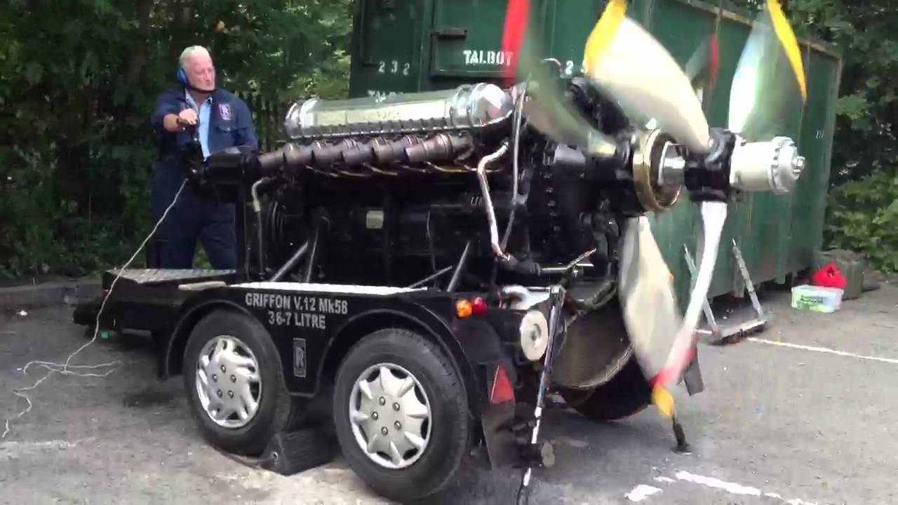 Griffon engine start up - YouTube