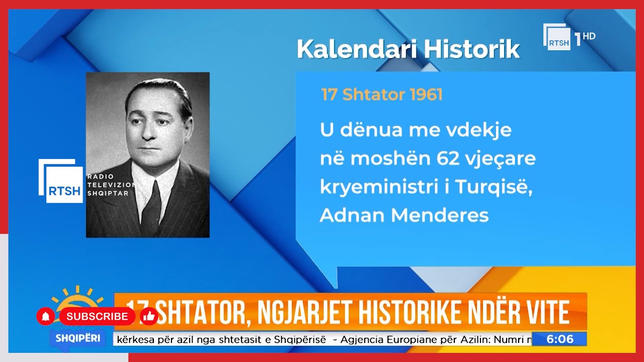 17 Shtator, ngjarjet historike ndër vite | "Mirëmëngjesi Shqipëri ...