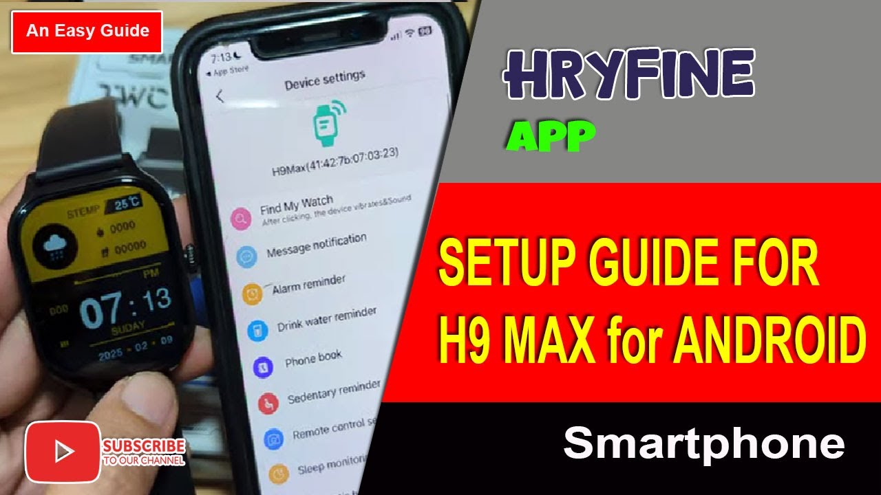 How to Connect H9 Max Smartwatch to iPhone with HRYFINE App - YouTube