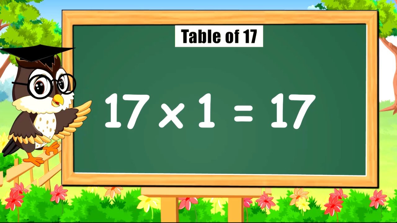 Table of 17 | Rhythmic Table of Seventeen | Learn Multiplication Table ...