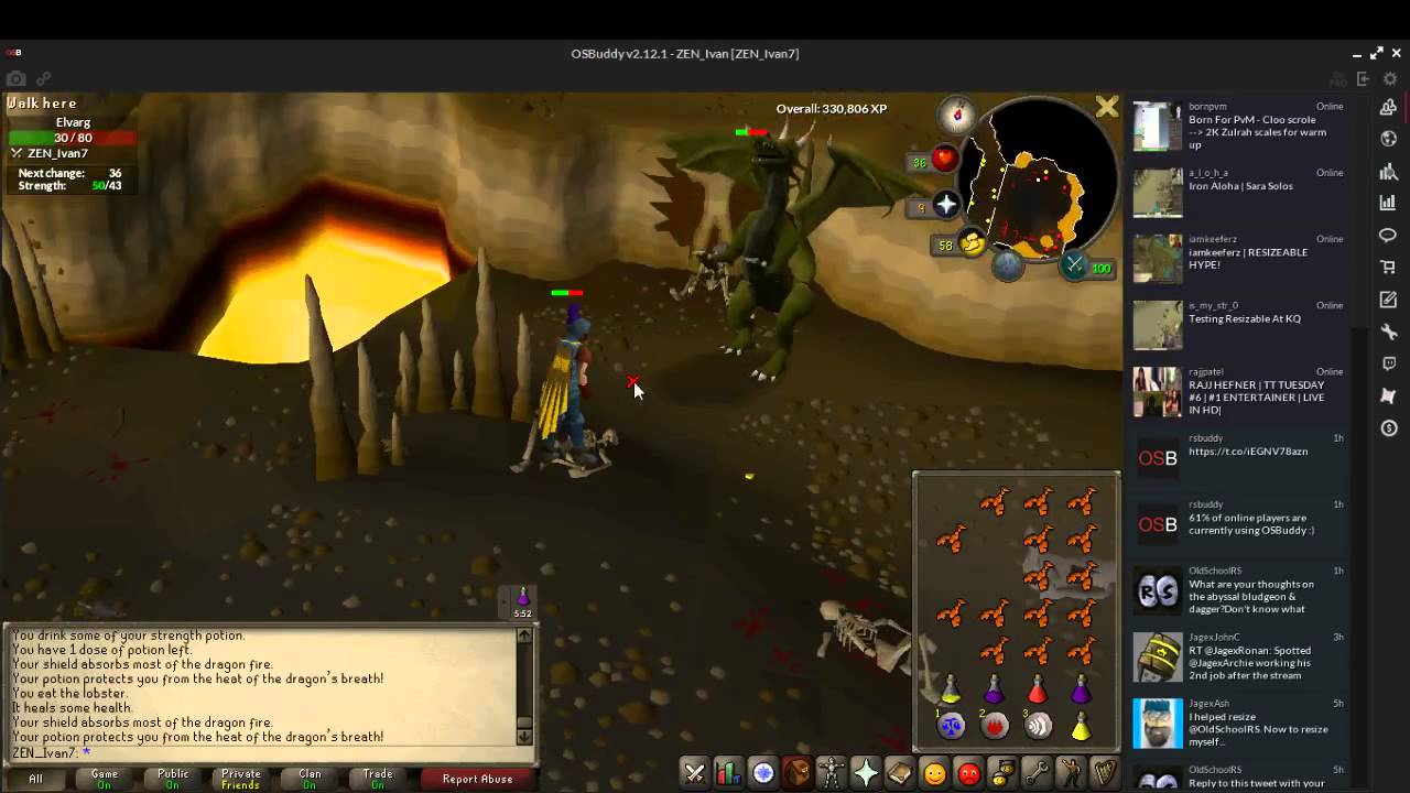Old School Runescape: Killing Elvarg the Dragon - YouTube