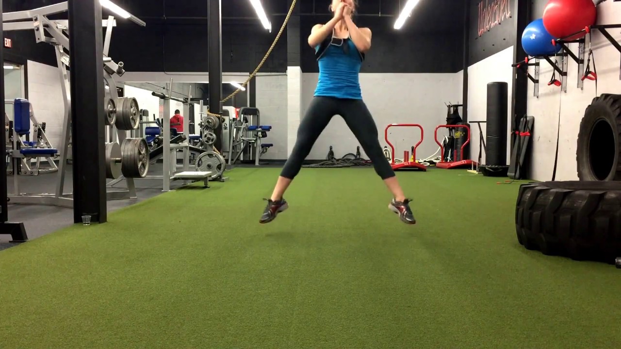 Plie Jump Exercise - YouTube