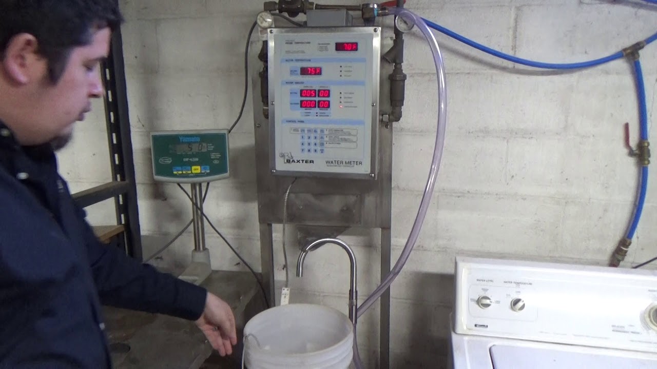 Baxter Water Meter, Model: SP600-M1, Running - YouTube